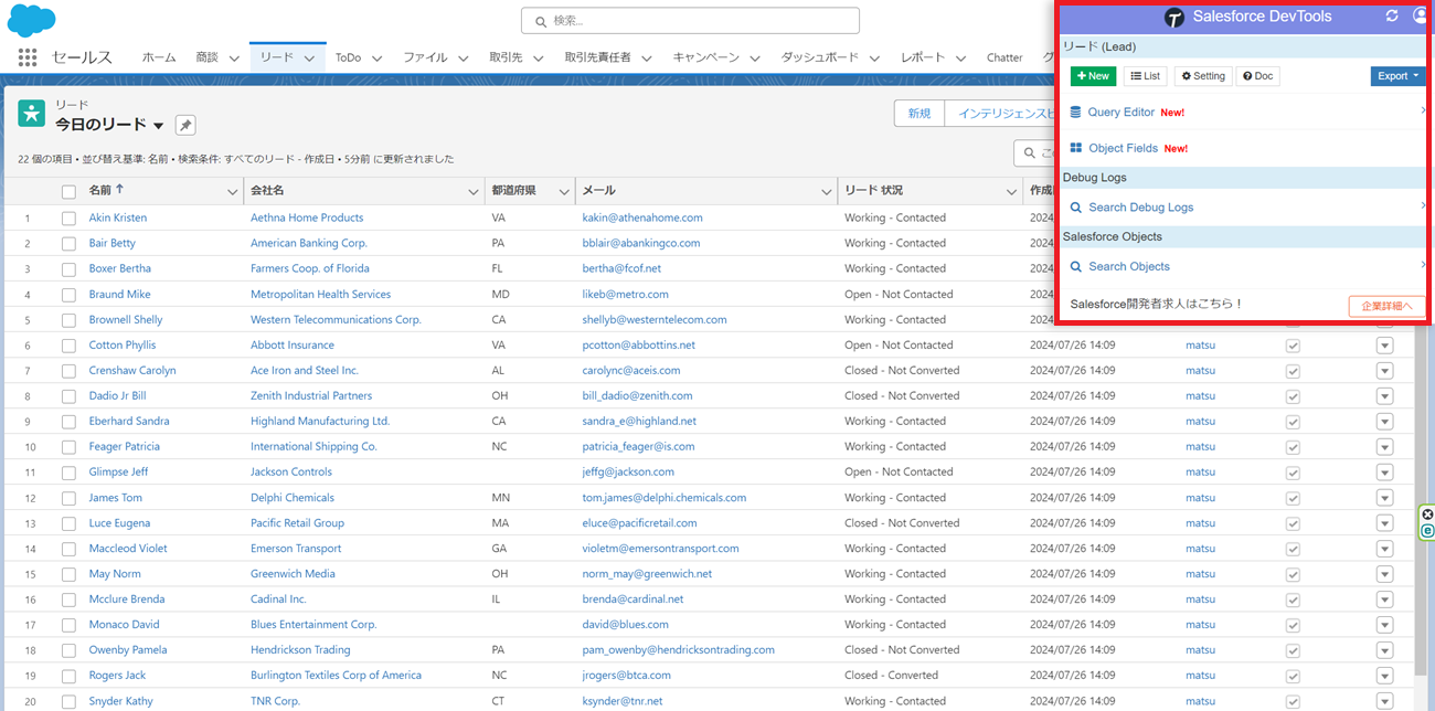 【Salesforce】Salesforce DevToolsの使い方 - マツのモト